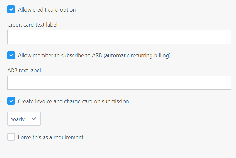 Automatic Recurring Billing setup on Forms – MemberClicks Trade
