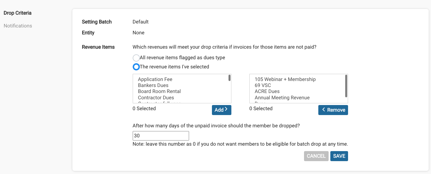 Configuring your Batch Drop Settings – MemberClicks Trade