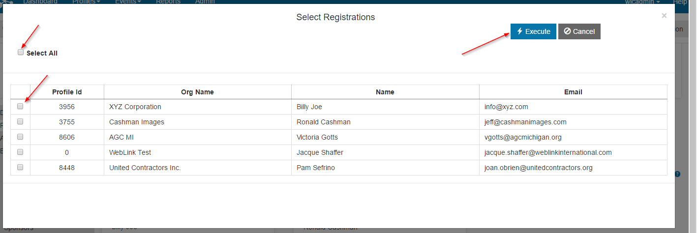 How to send an email from the event registration menu – MemberClicks Trade