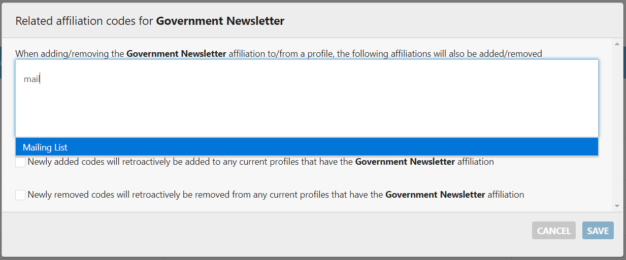 Manage Related Affiliation Codes – MemberClicks Trade