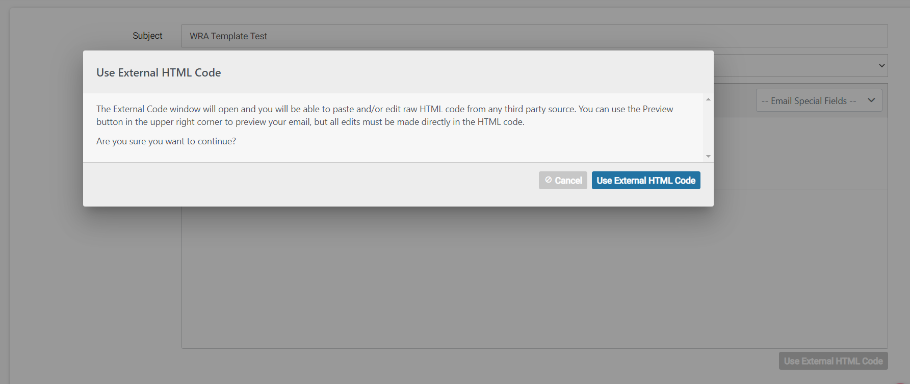Send emails using externally-generated HTML Code – MemberClicks Trade