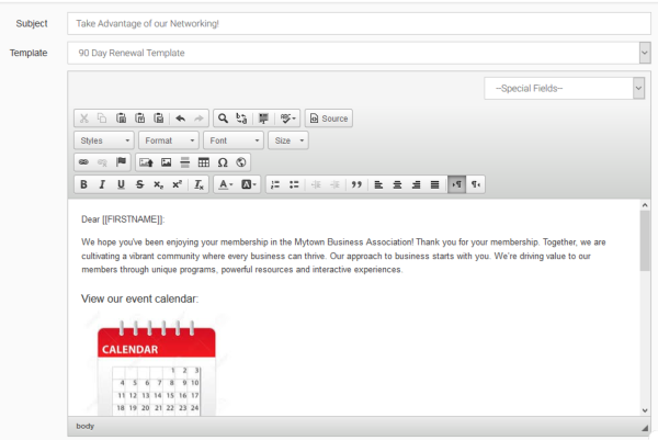 Recurring Email Examples – MemberClicks Trade