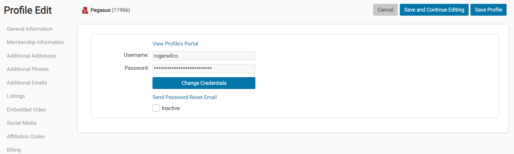 Profile Edit Screen – MemberClicks Trade