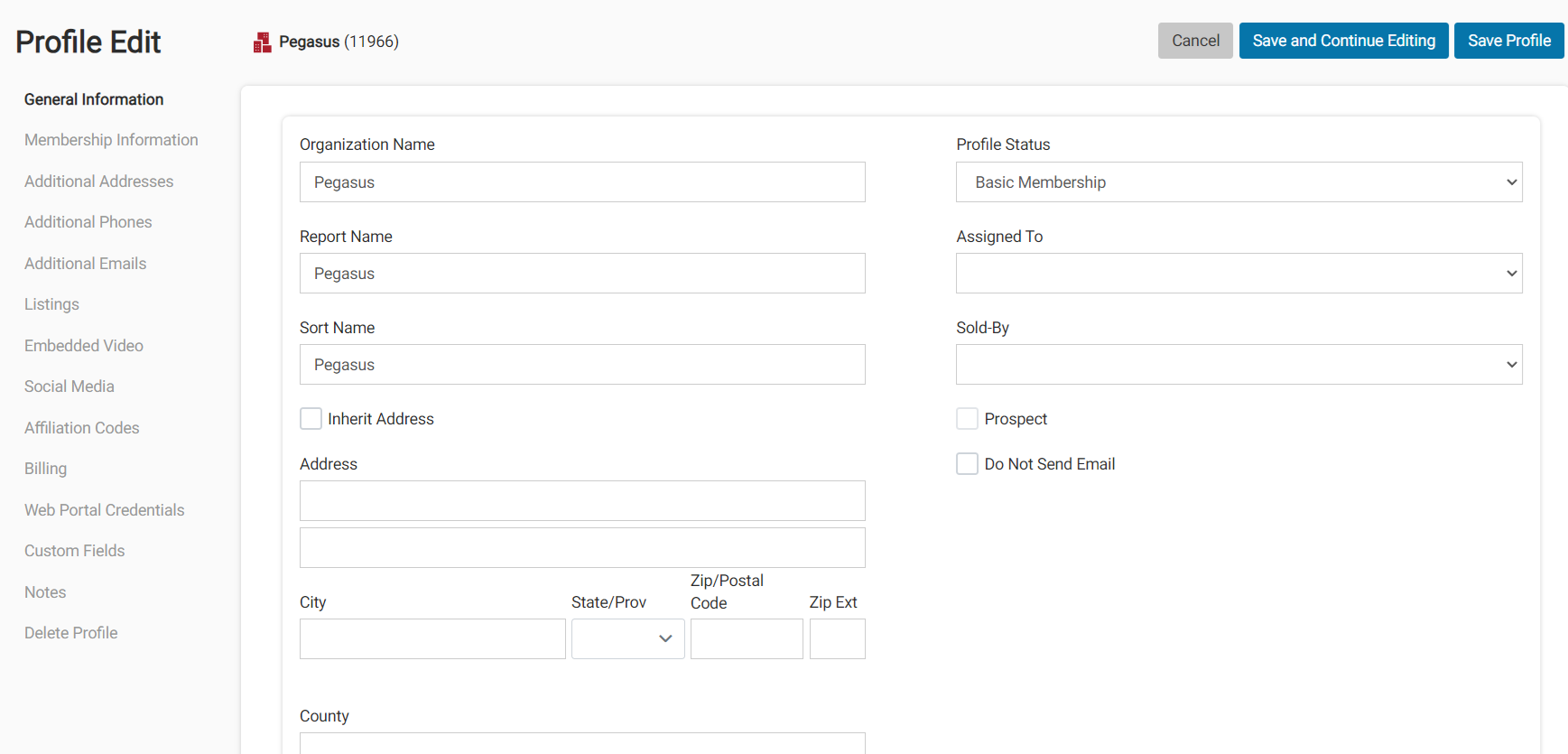 Profile Edit Screen – MemberClicks Trade