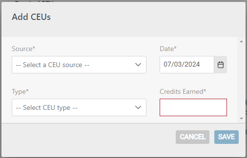 Adding and Managing CEUs to Profile – MemberClicks Trade